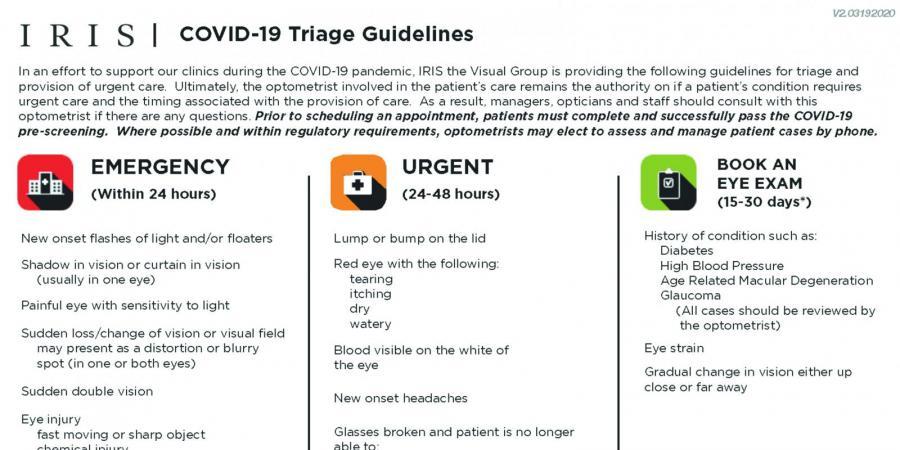 IRIS COVID-19 Triage Guidelines V2.1 | The Canadian Association of ...